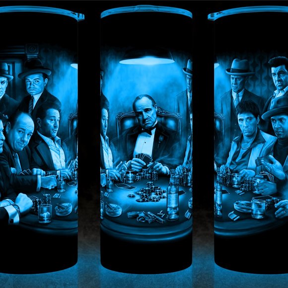 Dining | Glow In The Dark Scarface Godfather Mafia Mob Movie Collage ...
